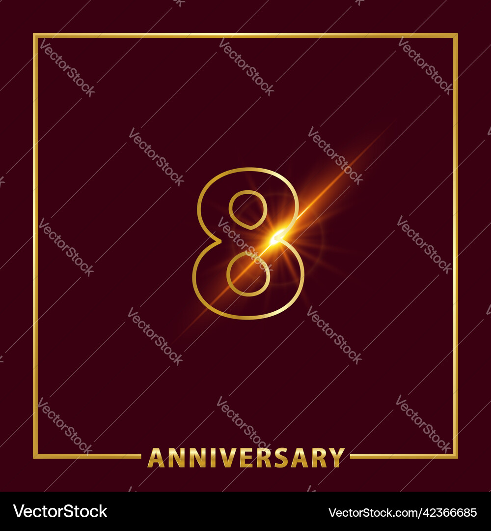 Abstract colorful number anniversary Royalty Free Vector