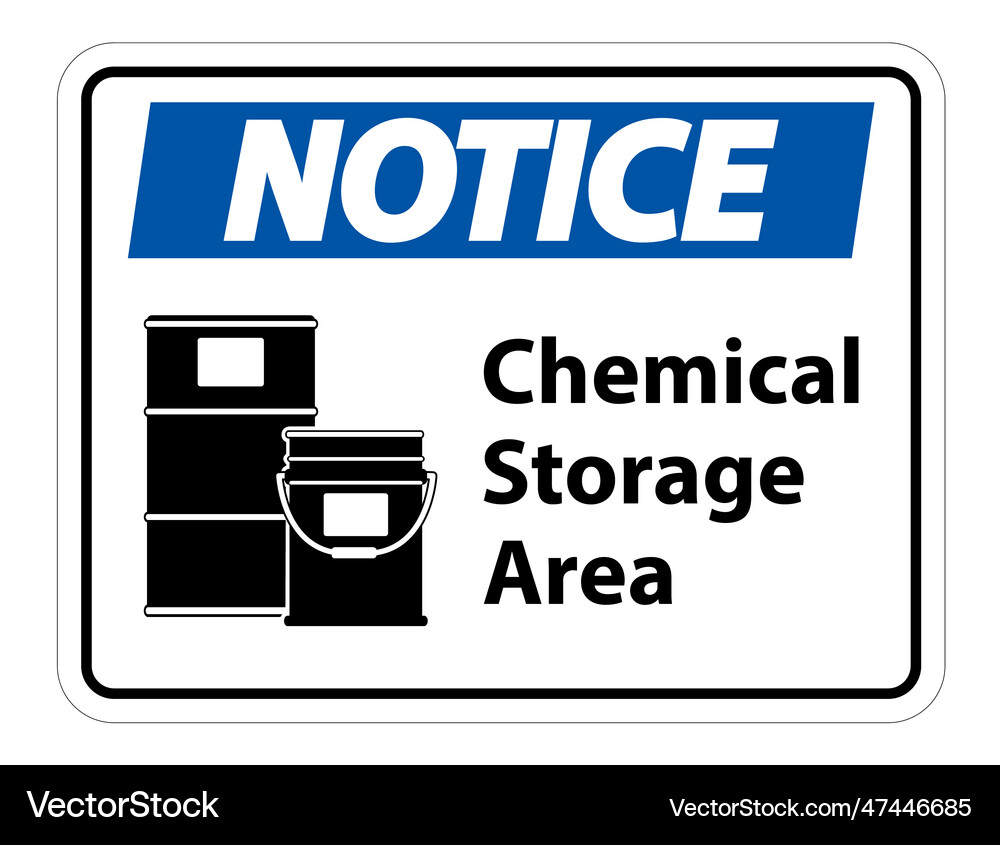 Chemical storage symbol sign isolate on white Vector Image