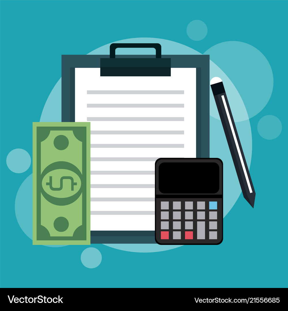 Counting money and savings Royalty Free Vector Image