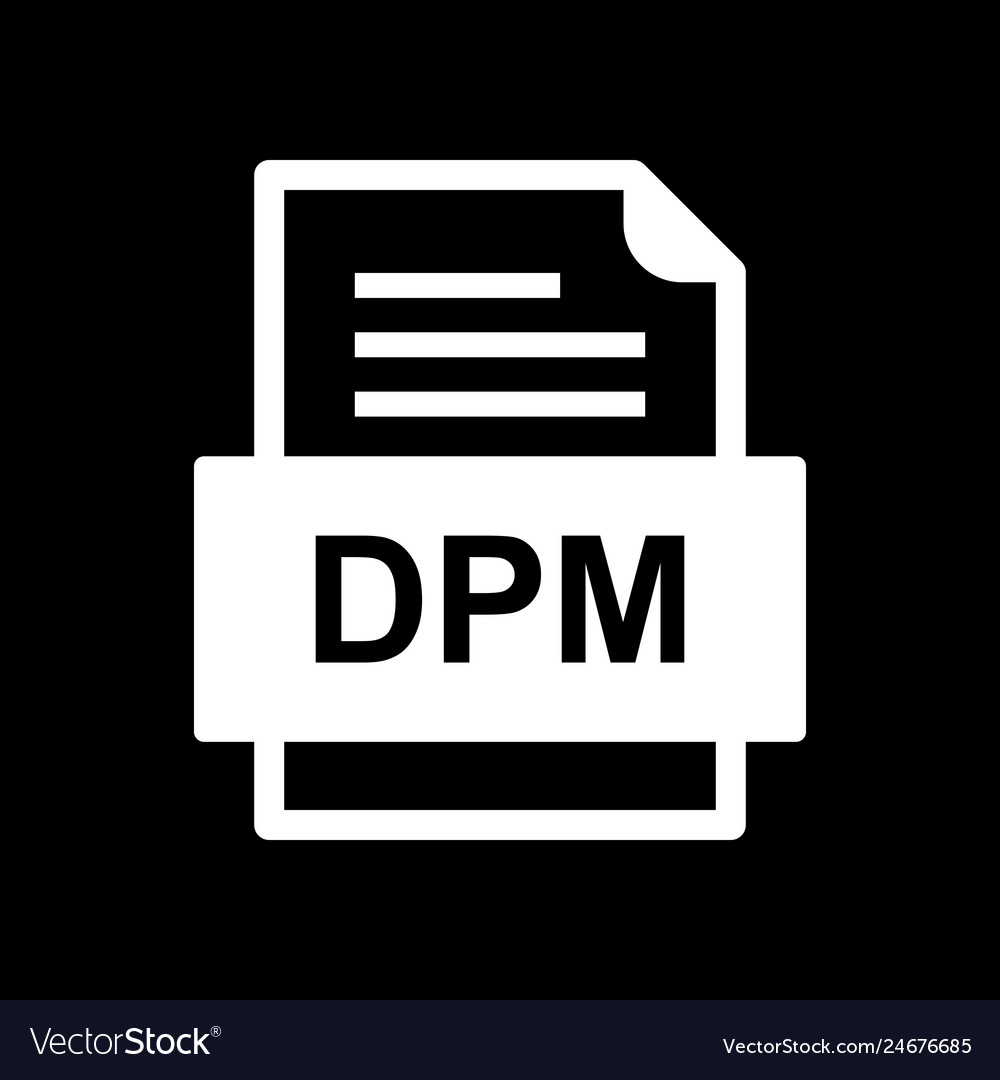 Dpm file document icon Royalty Free Vector Image