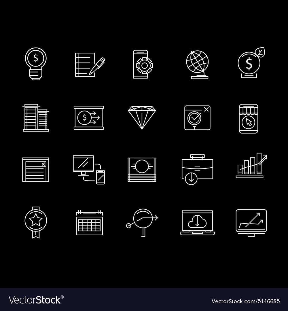 Set of thin line icons for your design Royalty Free Vector