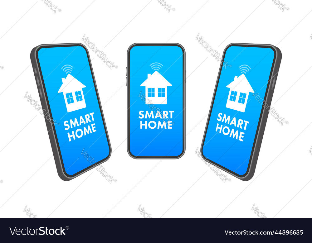 Smart home concept systems and technology Vector Image