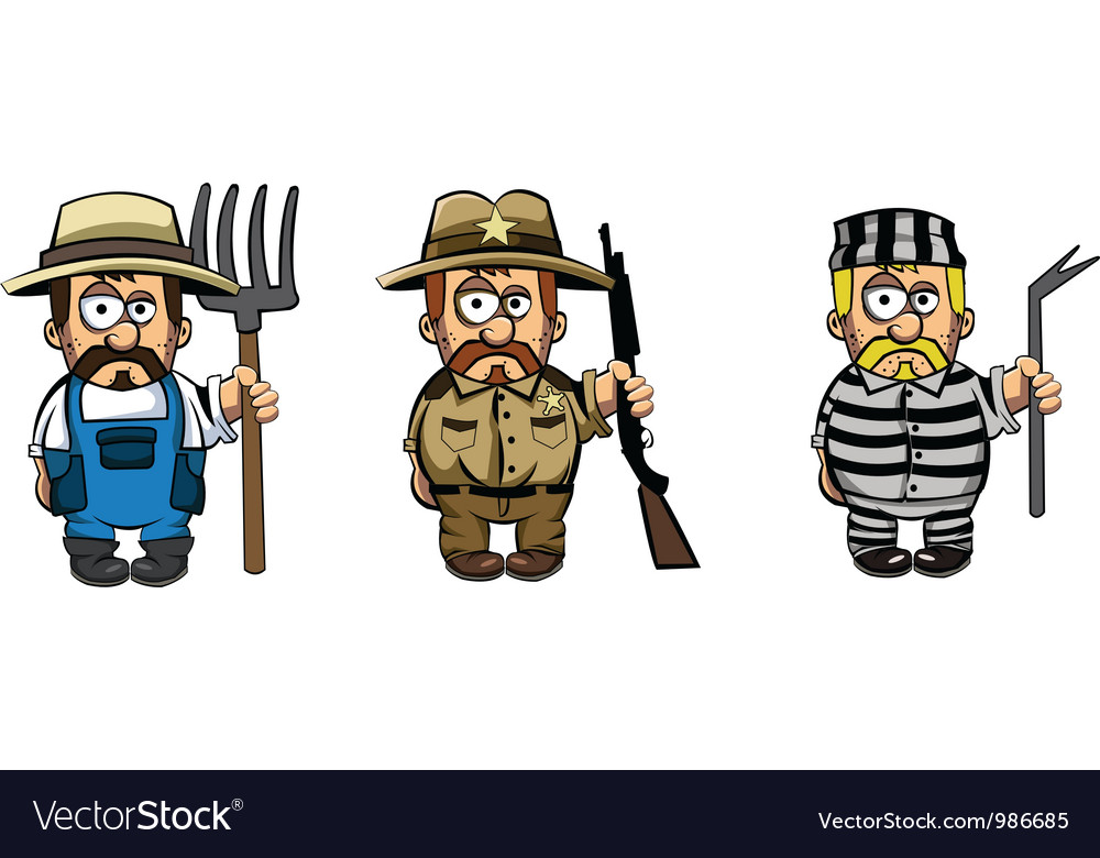 Three men Royalty Free Vector Image - VectorStock