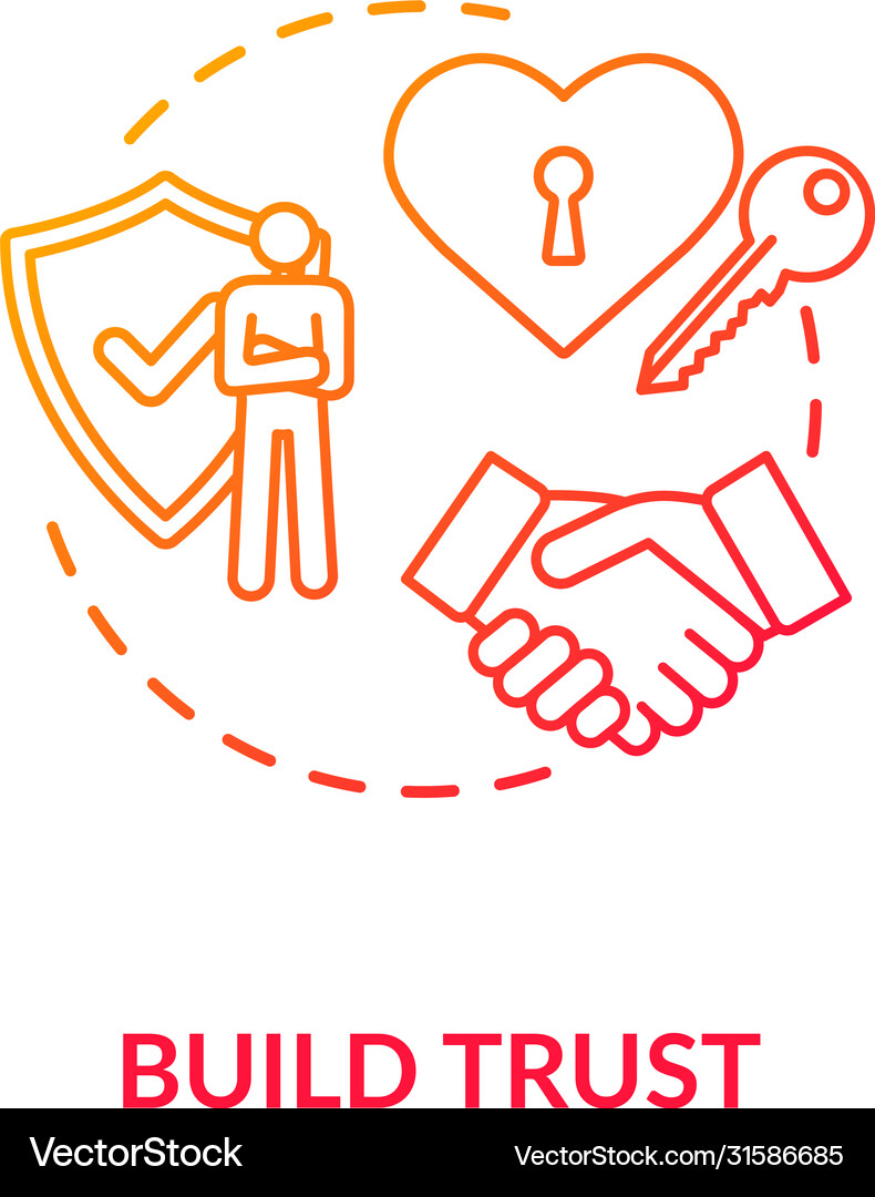 Trust Relationship Icon Royalty Free Vector Image