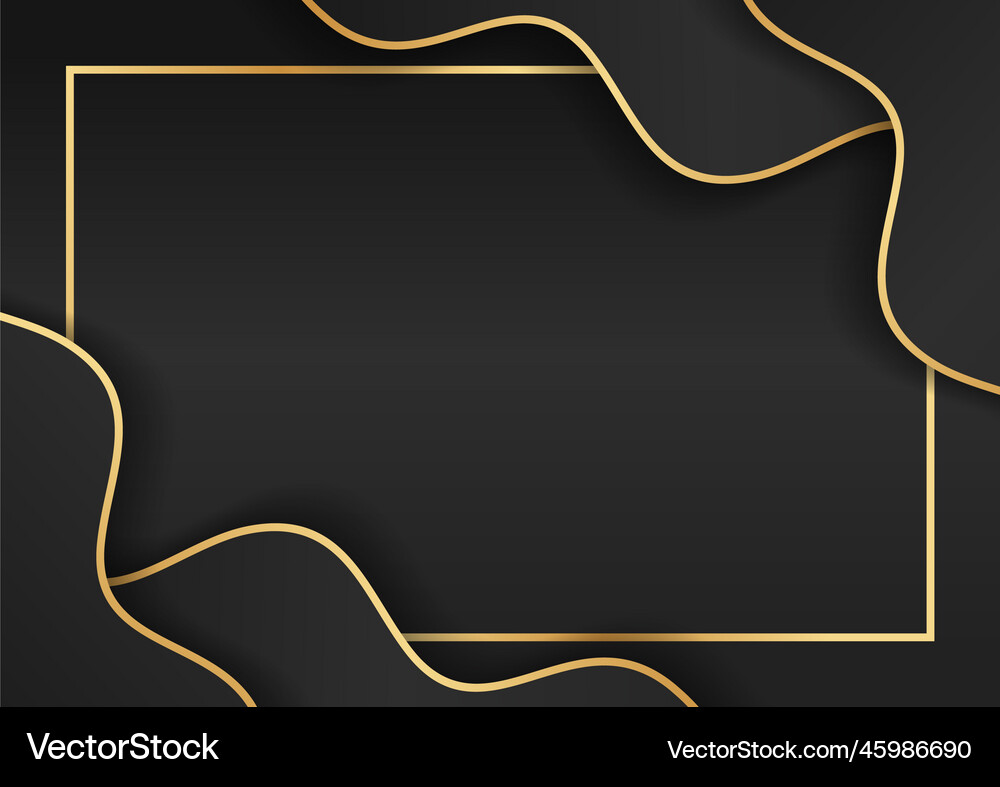 Abstract black and gold lines luxury background Vector Image