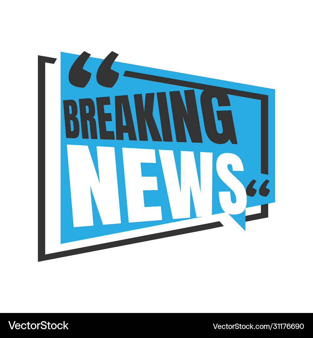 Breaking news letter logo icon Royalty Free Vector Image
