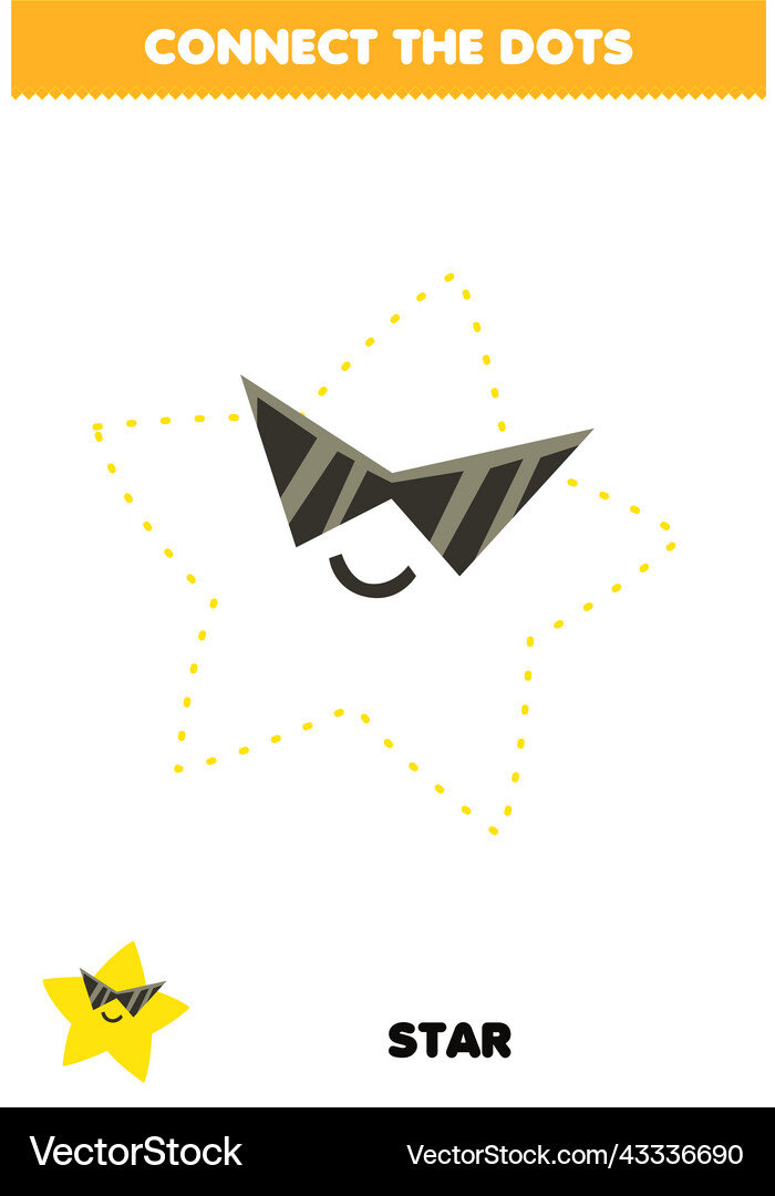 Education game for children connect the dots Vector Image
