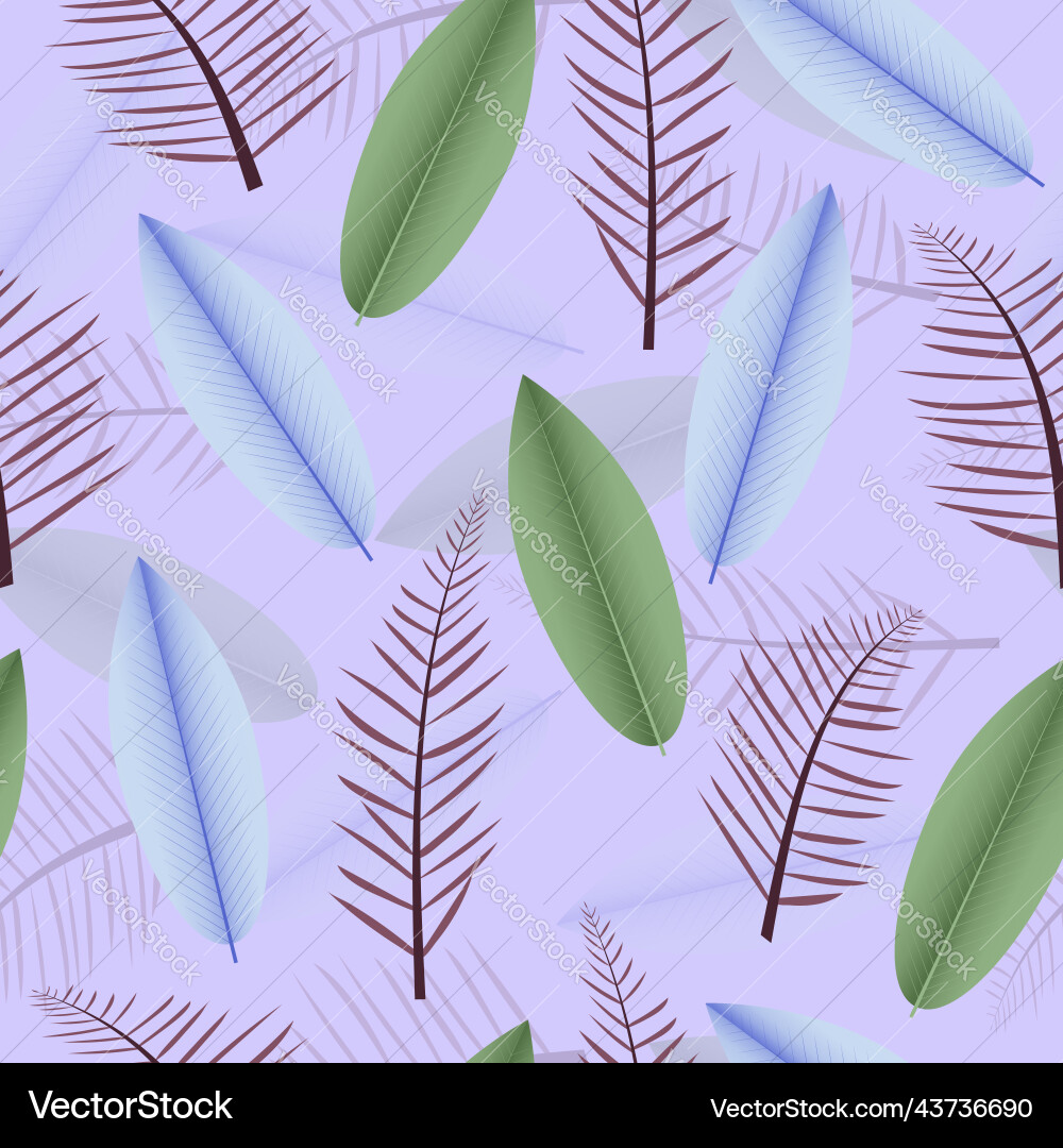 Modern seamless ditsy pattern design of tropical Vector Image