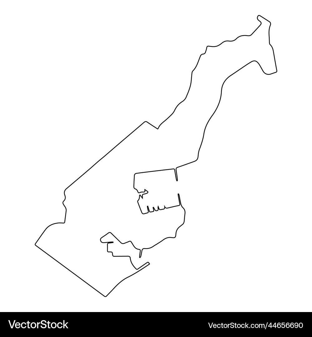 Outline country state monaco border Royalty Free Vector