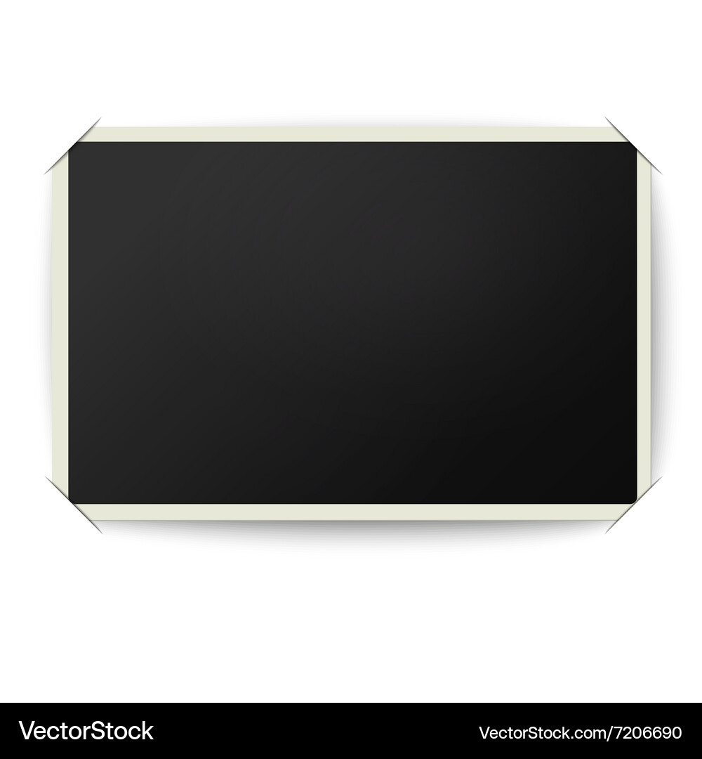 Retro photo frame with straight edges Royalty Free Vector