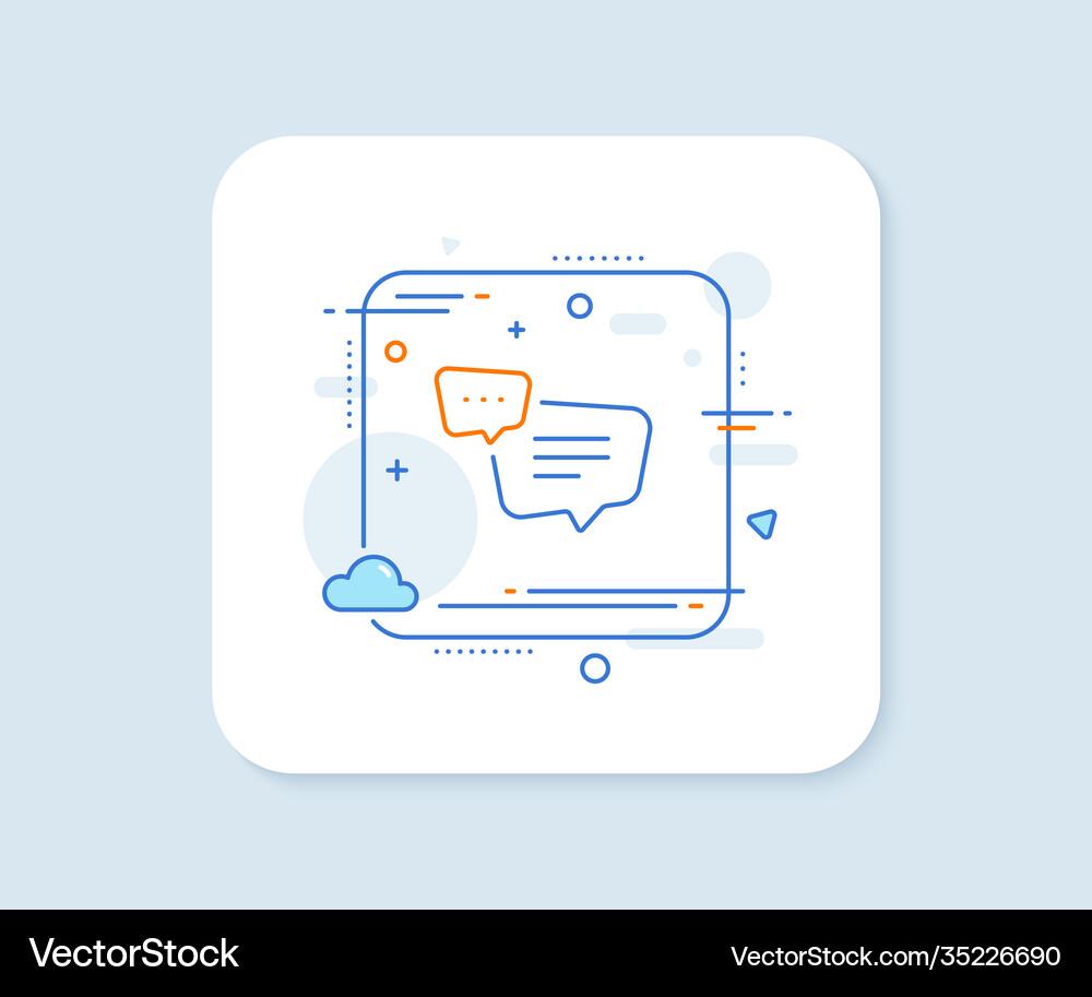 Text message line icon chat comment sign speech Vector Image