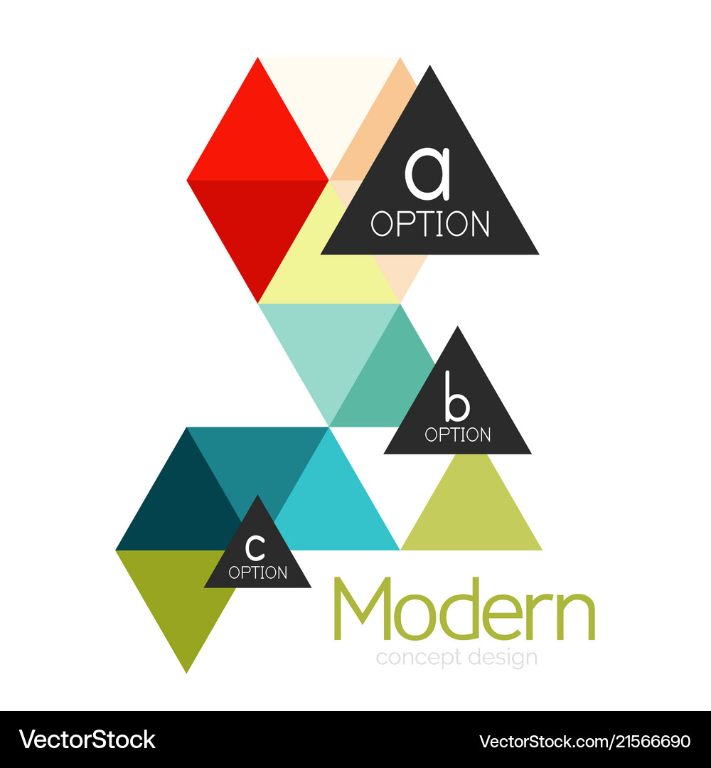 Triangle shape design abstract business logo icon Vector Image