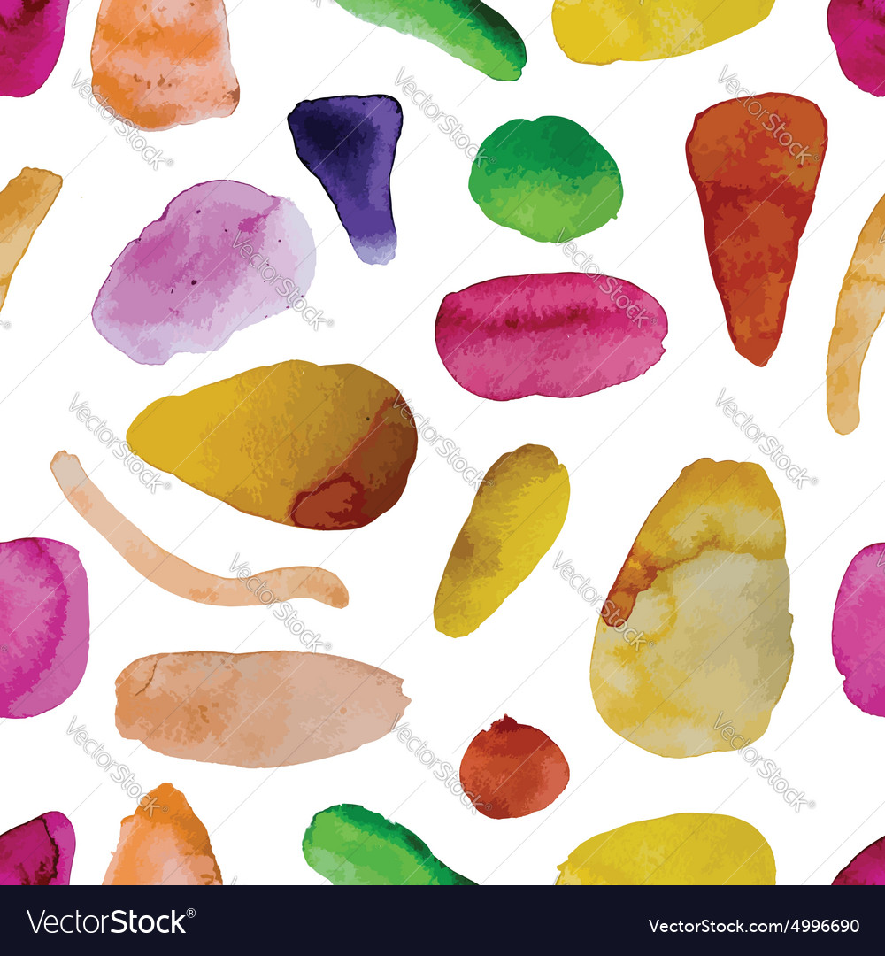 Watercolor splashes seamless pattern for your Vector Image