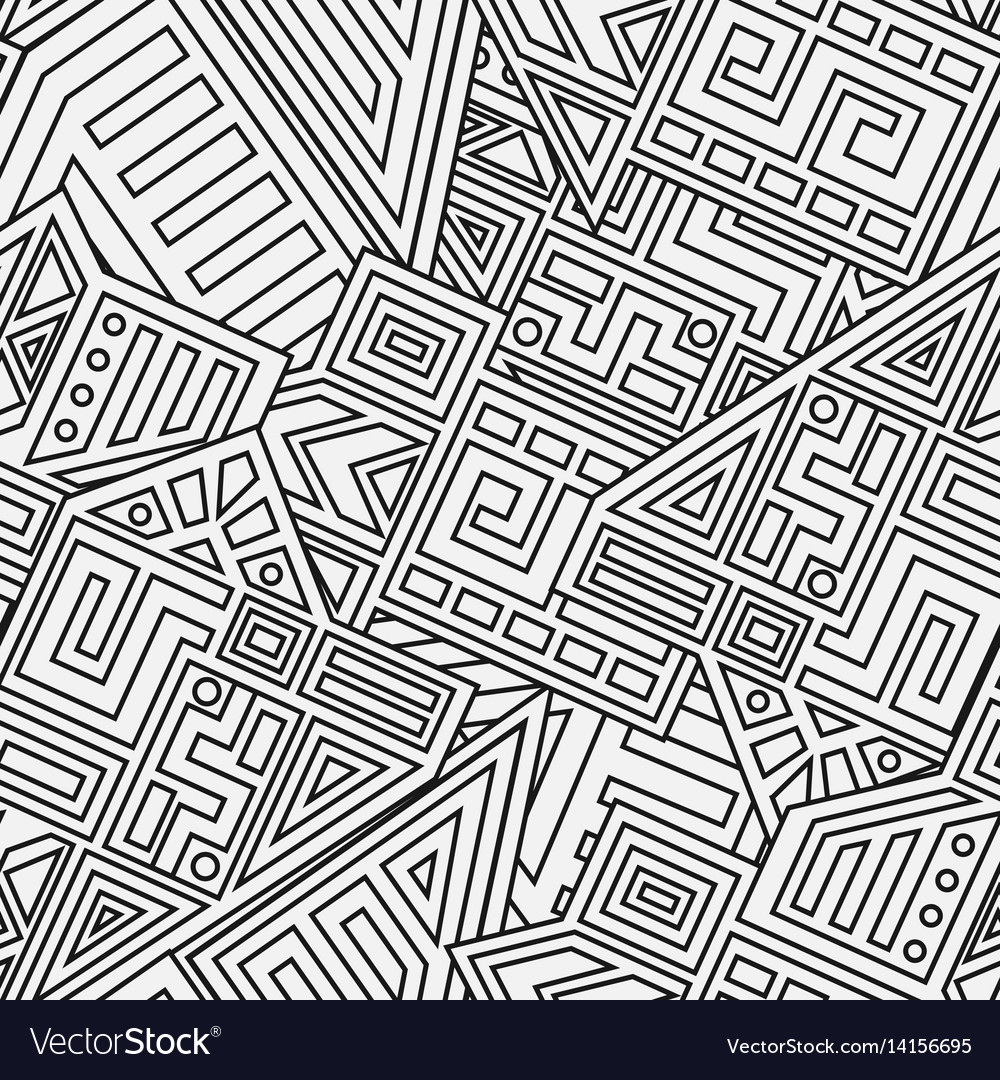 Aztec seamless pattern Royalty Free Vector Image
