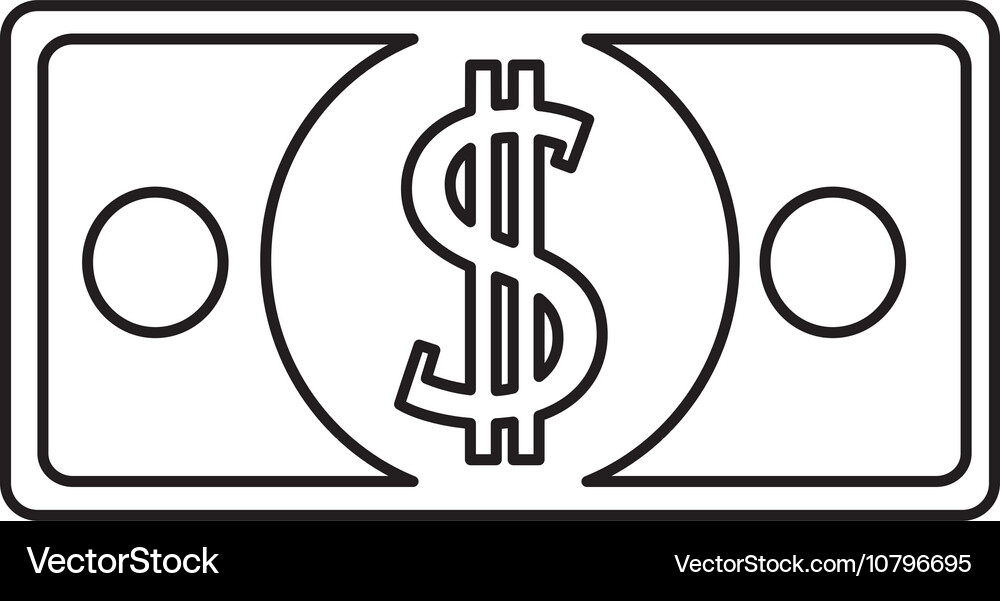 Bills dollars money icon Royalty Free Vector Image
