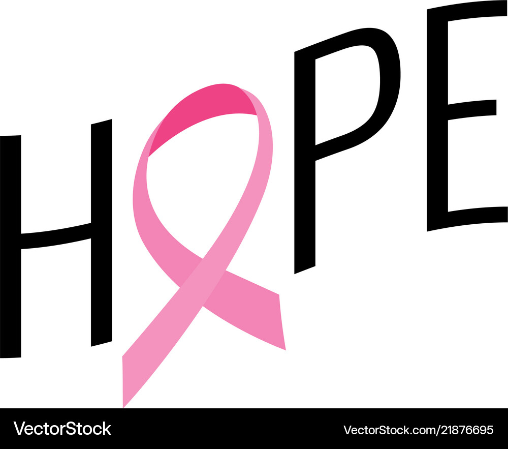 Breast cancer ribbon Royalty Free Vector Image