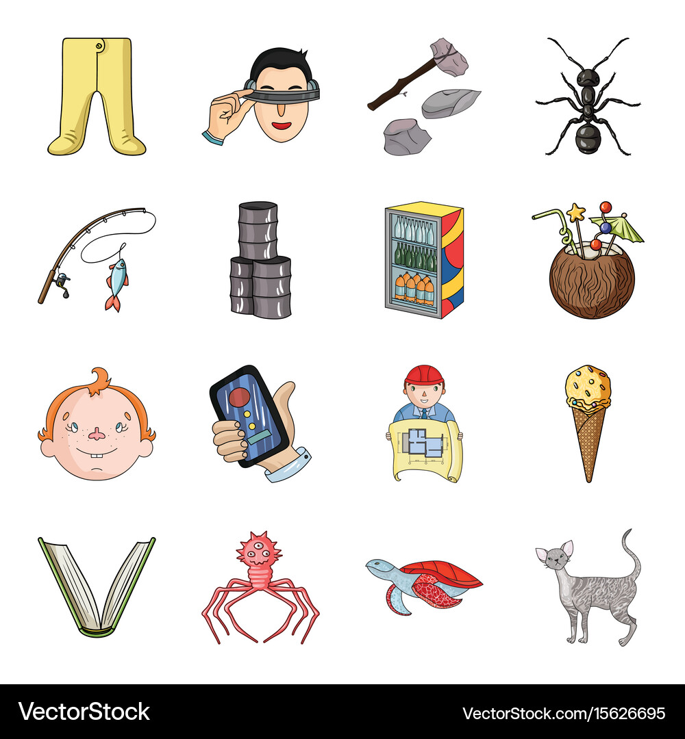 Cat animal building and other web icon Royalty Free Vector