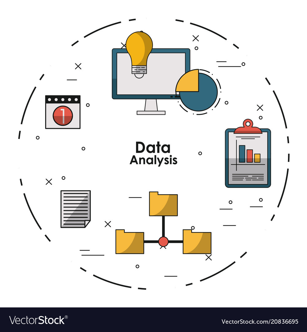 Data analysis concept Royalty Free Vector Image