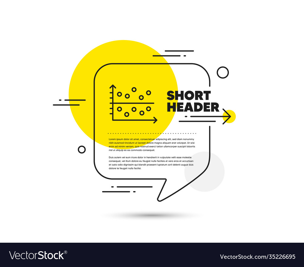 Dot plot graph line icon presentation chart sign Vector Image