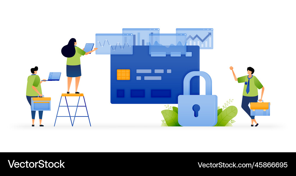 Financial intelligence on protecting credit card Vector Image