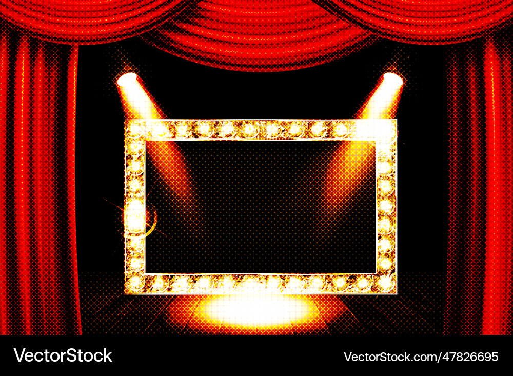 Gold frame in cinematic style Royalty Free Vector Image