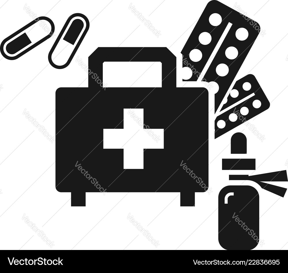 Homeless first aid kit icon simple style Vector Image