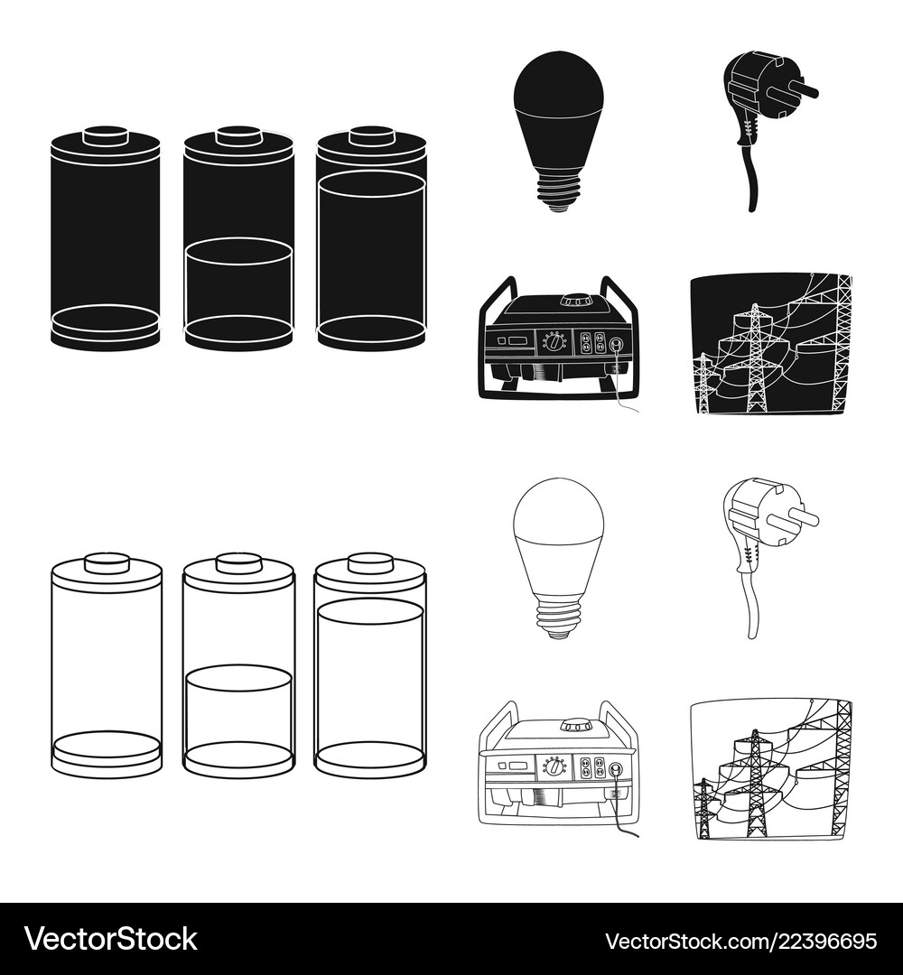 Isolated object electricity and electric sign Vector Image