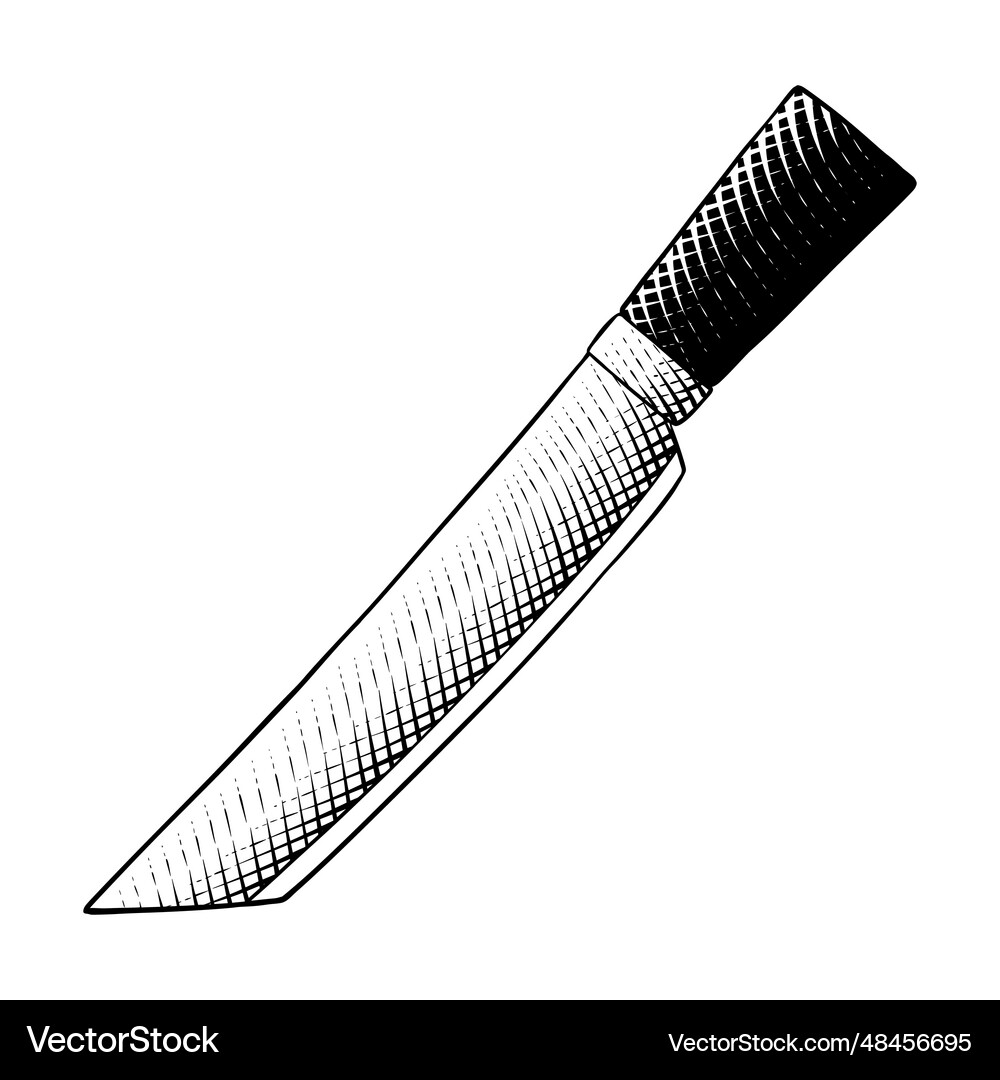 Knife icon or in engraving style Royalty Free Vector Image