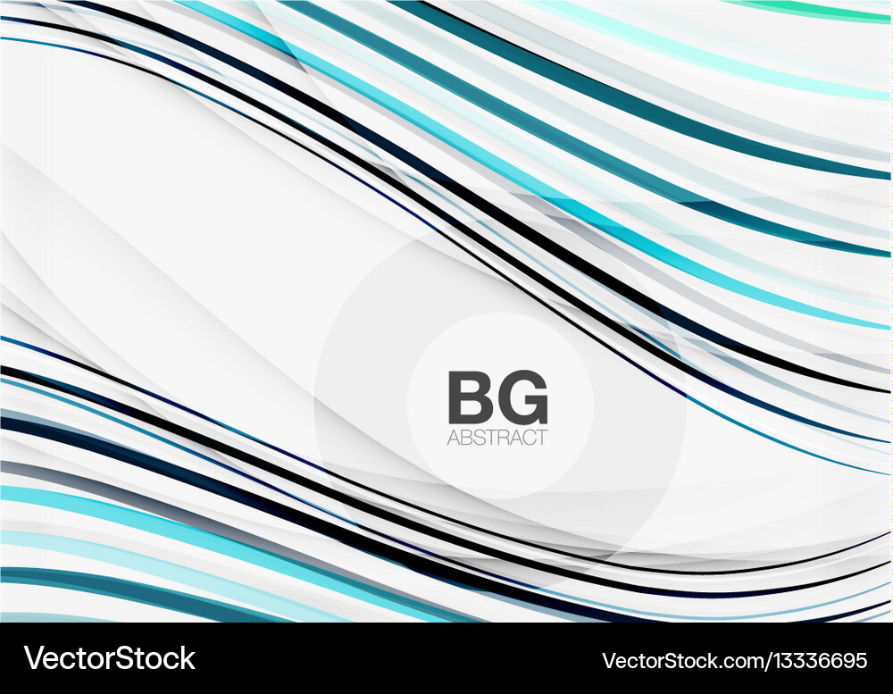Thin lines wave abstract background Royalty Free Vector