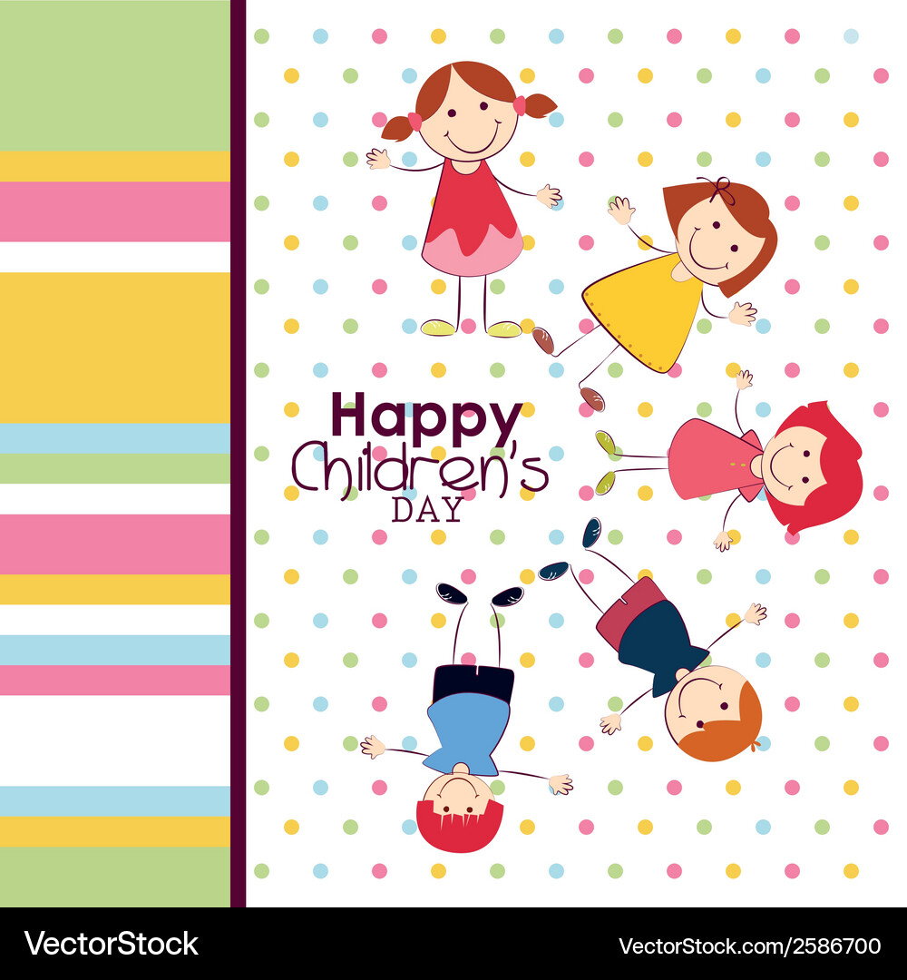 Abstract children day background with special Vector Image