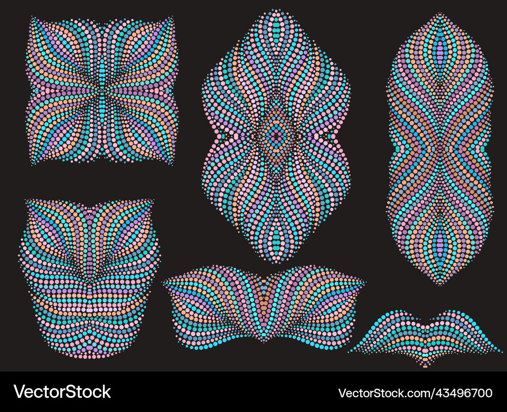 Bright bohemian ethnic cliche with dots Royalty Free Vector