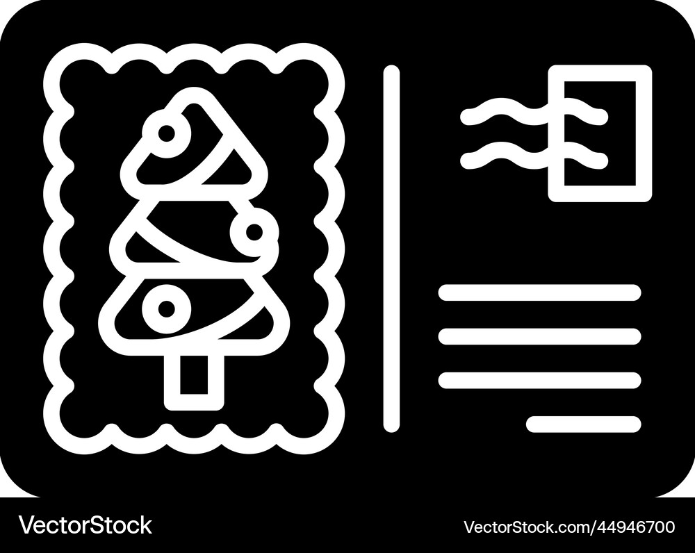 Christmas card icon related Royalty Free Vector Image