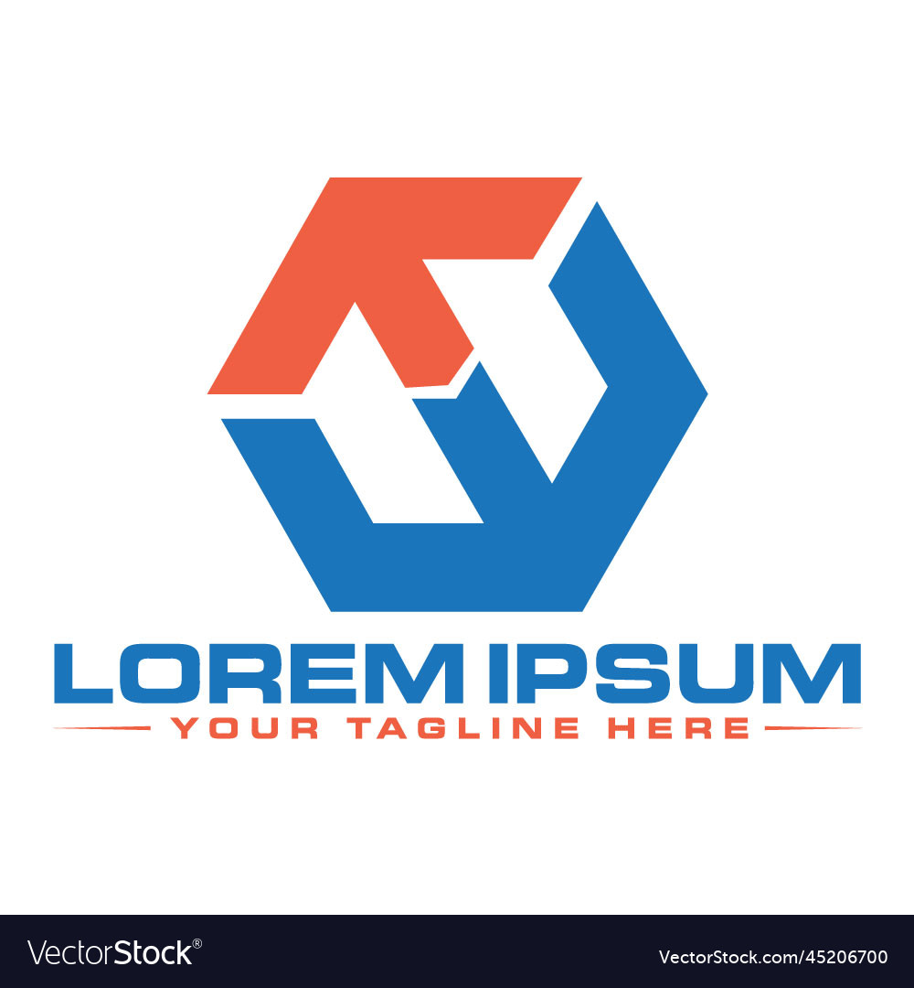 Creative tw letter logo design Royalty Free Vector Image