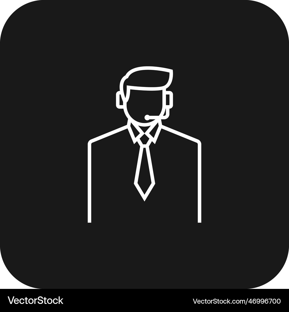Customer support marketing icon with black filled Vector Image