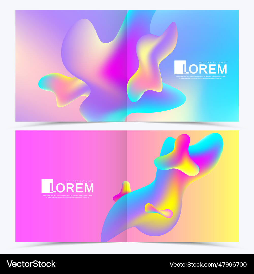 Design templates in trendy vibrant gradient Vector Image