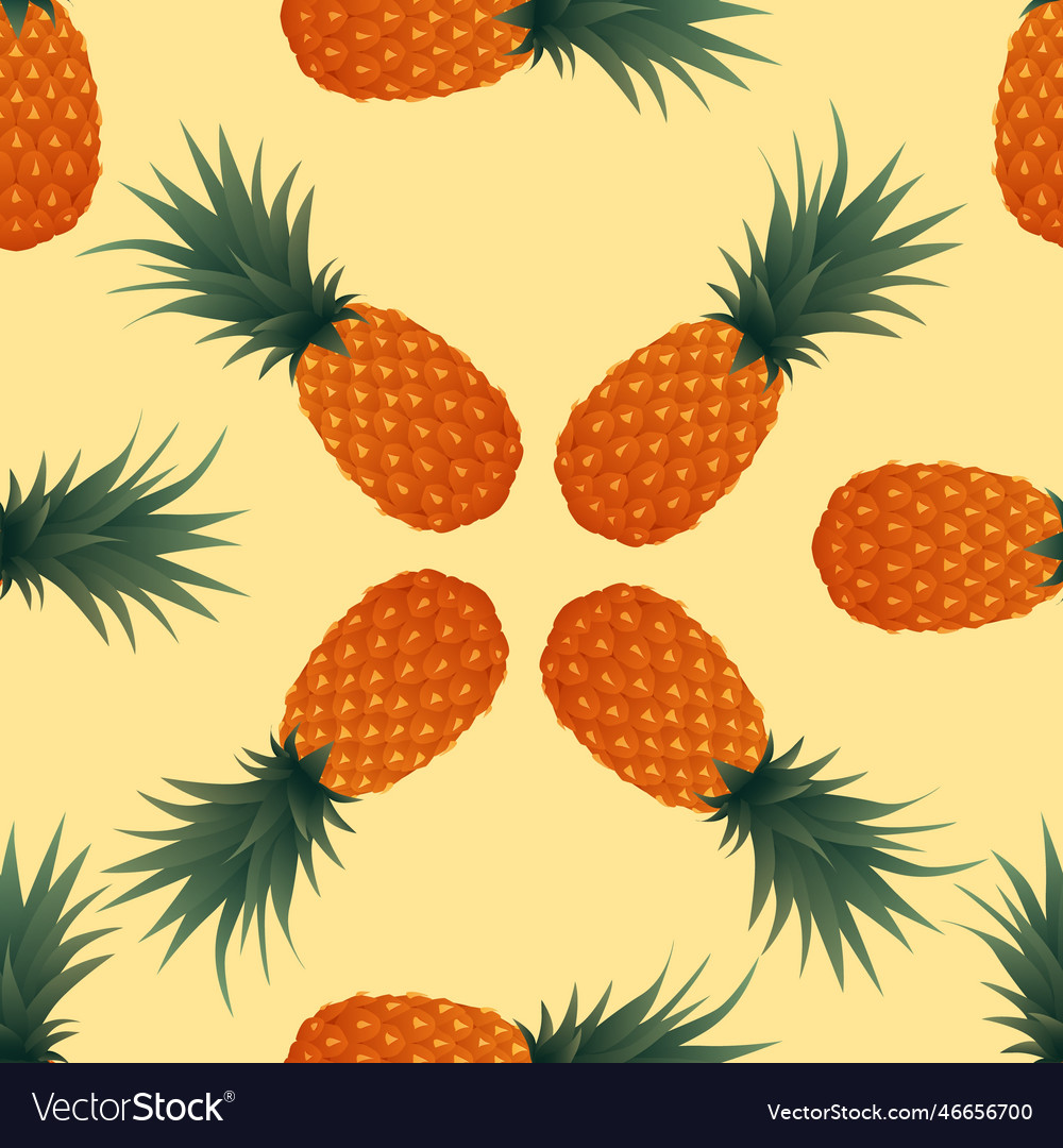 Geometric pineapple background - seamless pattern Vector Image