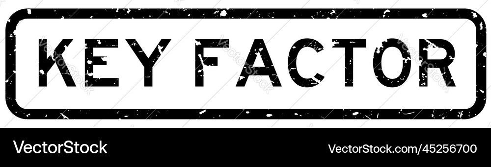 Grunge black key factor word square rubber seal Vector Image