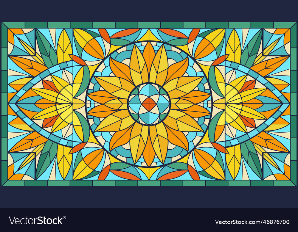Mosaic stained glass background geometry Vector Image Mosaic stained glass background geometry Vector Image