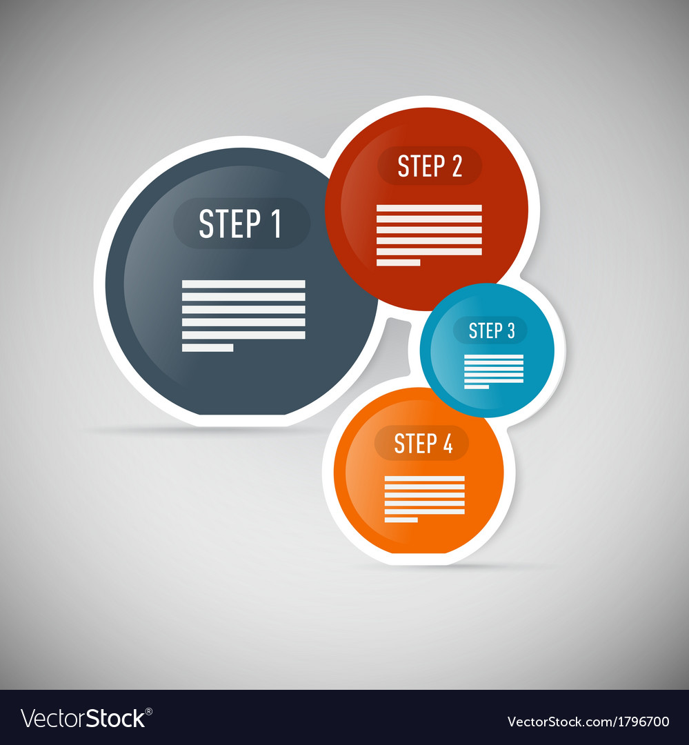 Progress steps for tutorial infographics Vector Image