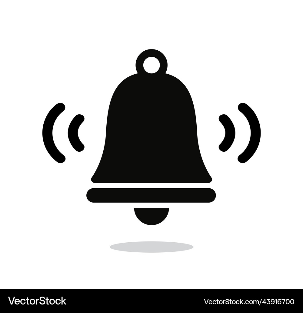 Simple bell icon Royalty Free Vector Image - VectorStock