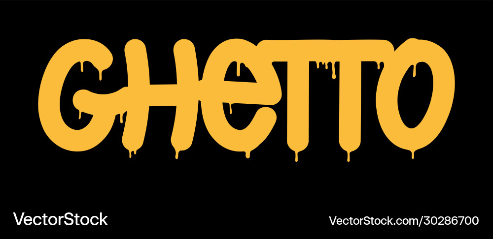 Tag inscription ghetto graffiti lettering Vector Image