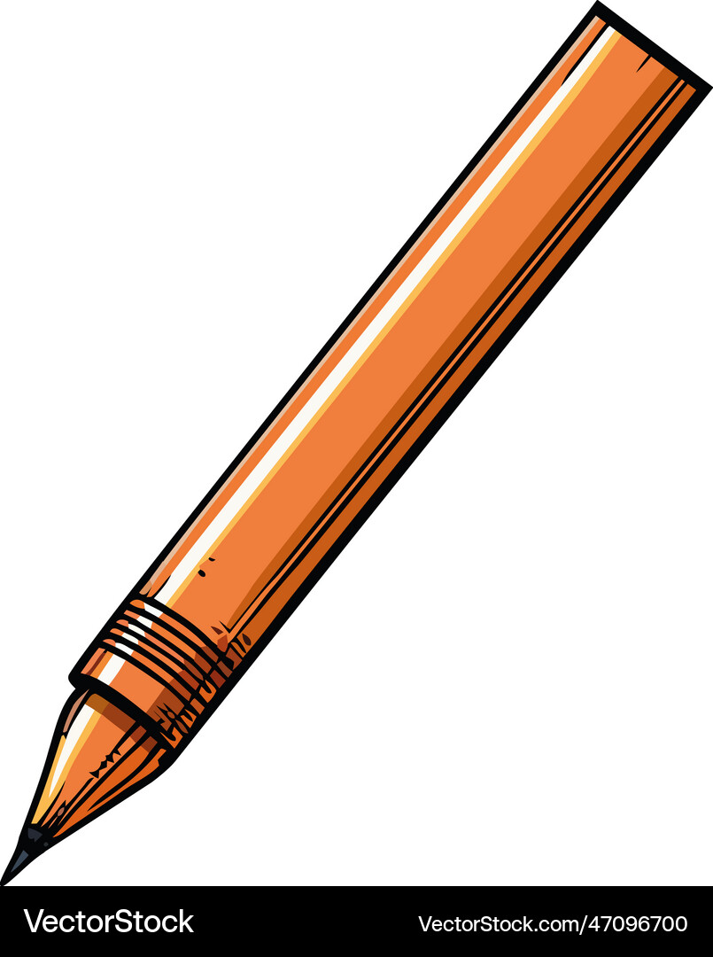 Yellow pencil sketch on blank background Vector Image
