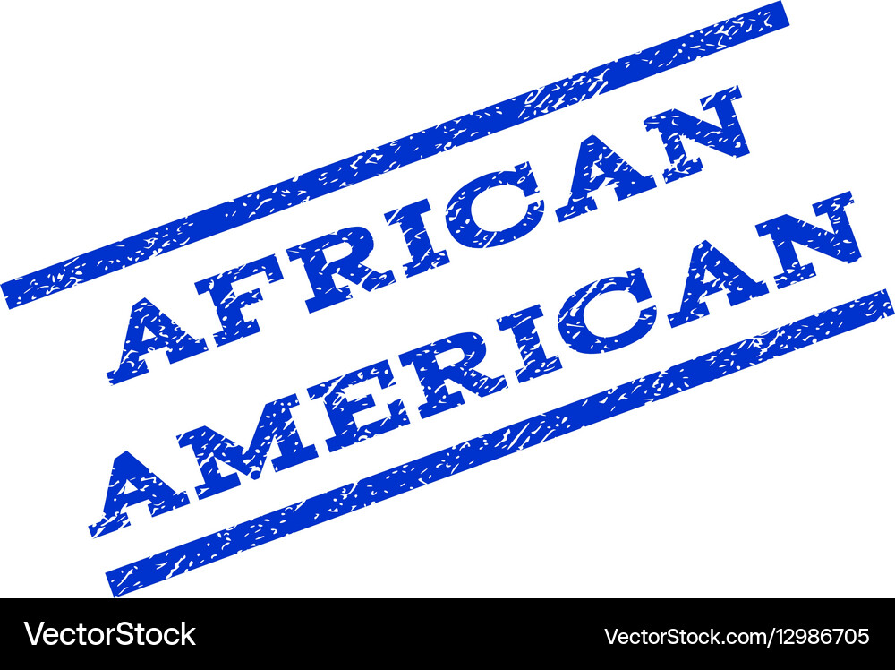 African american watermark stamp Royalty Free Vector Image