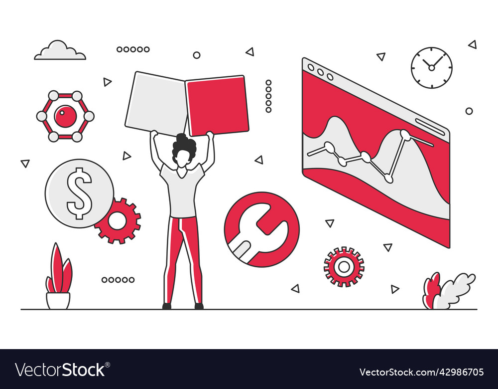 Business process efficiency Royalty Free Vector Image