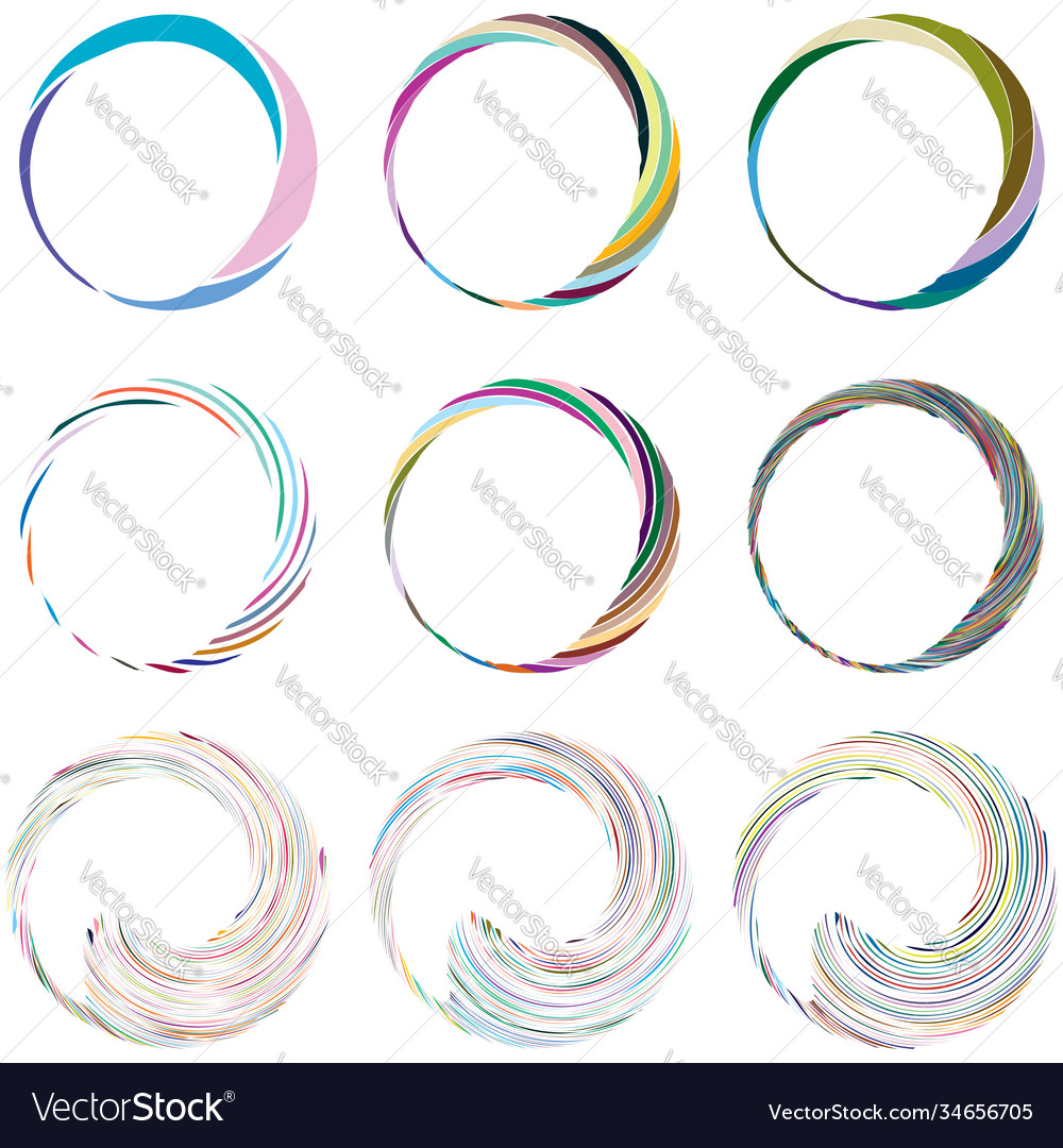 Circular spiral swirl twirl design element Vector Image Circular spiral swirl twirl design element Vector Image