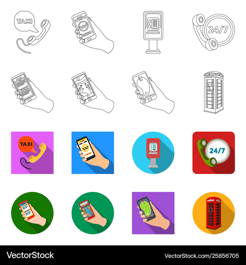 Design phone and screen sign collection Royalty Free Vector