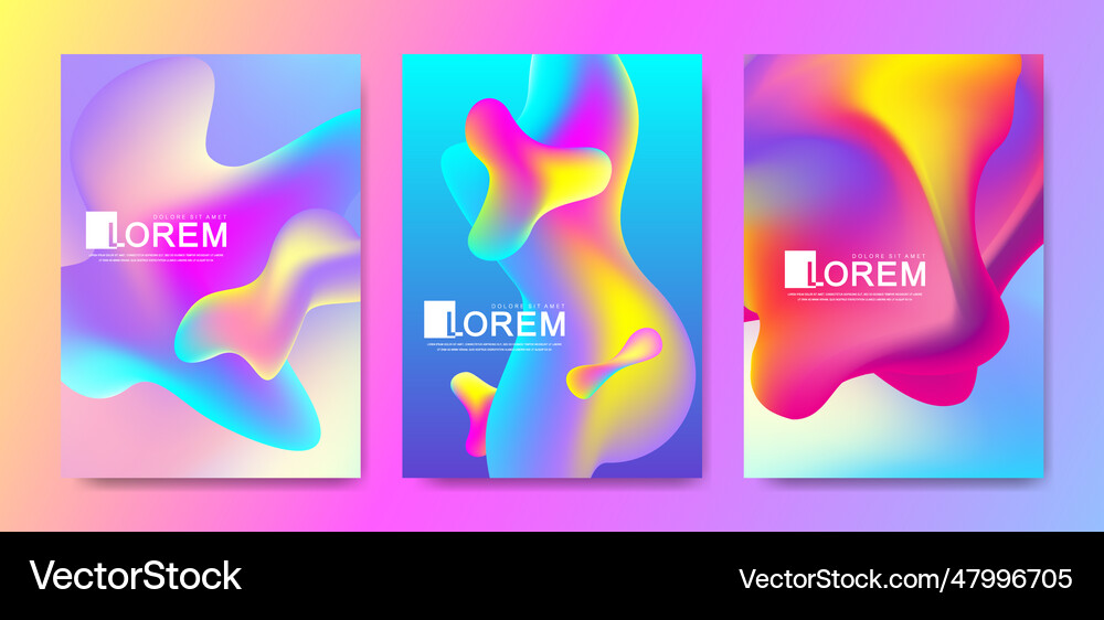 Design template in trendy vibrant gradient colors Vector Image