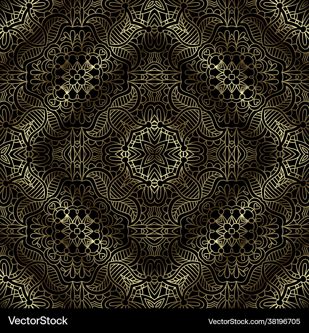 Gold surface 3d lines seamless pattern ornamental Vector Image