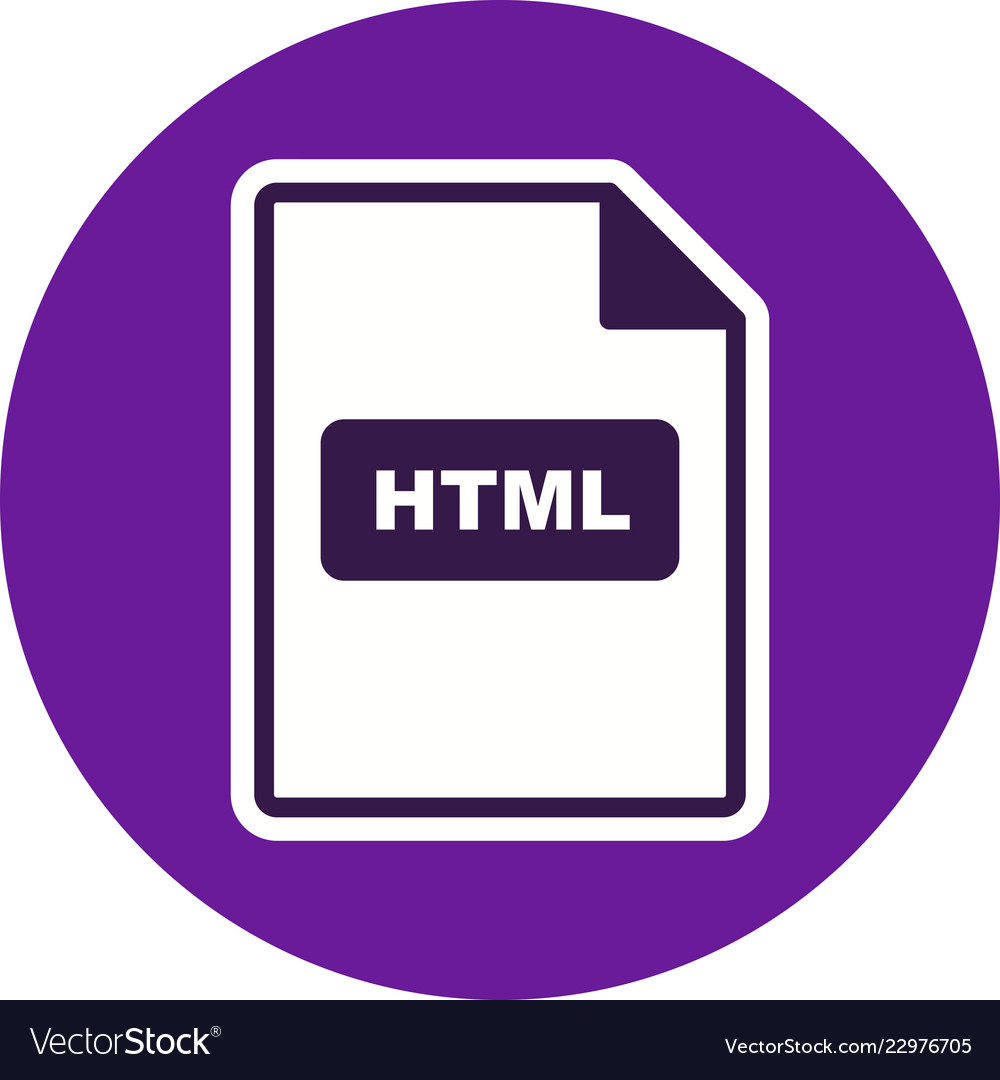 Html icon Royalty Free Vector Image - VectorStock