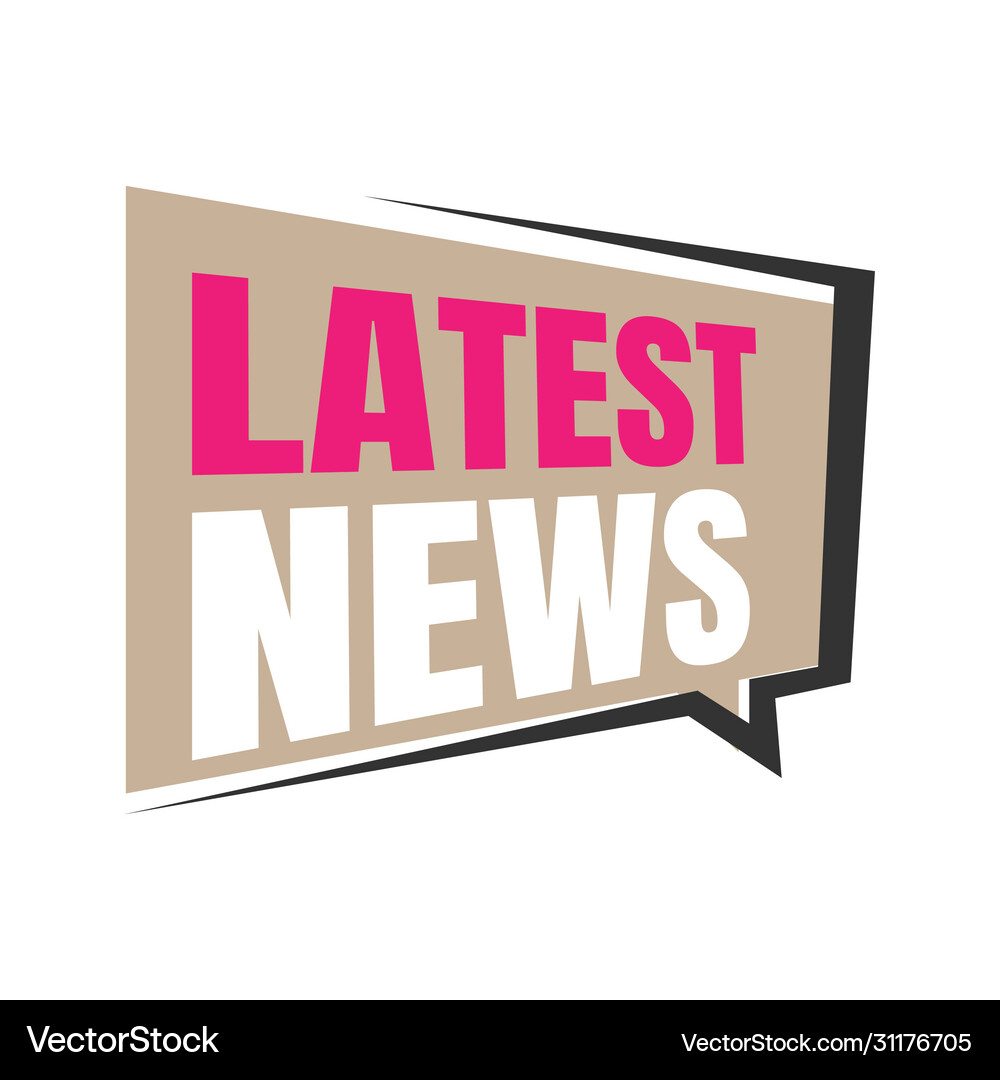 Latest news icon modern square rounded shape logo Vector Image